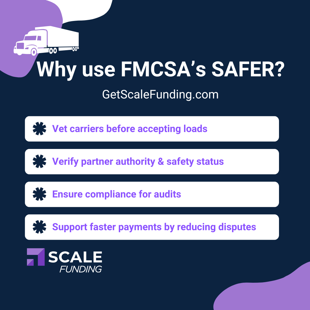 How To Use SAFER for Your Trucking Company - Scale Funding